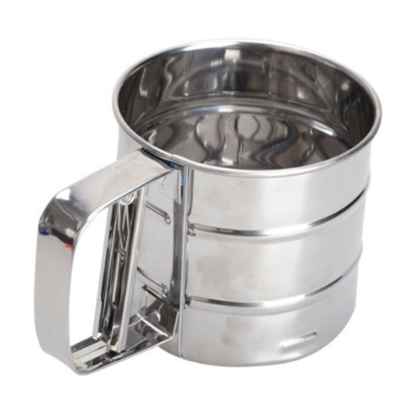 Stainless Steel Mesh / Sieve Flour Sifter Double Layer - Flour Shaker ...