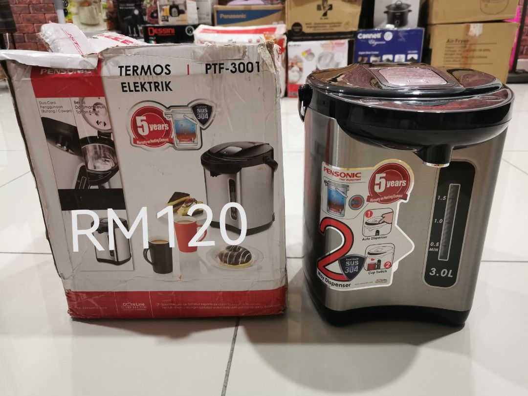 THERMOS ELECTRIC 3L, TV & Home Appliances, Kitchen Appliances, Kettles & Airpots on Carousell