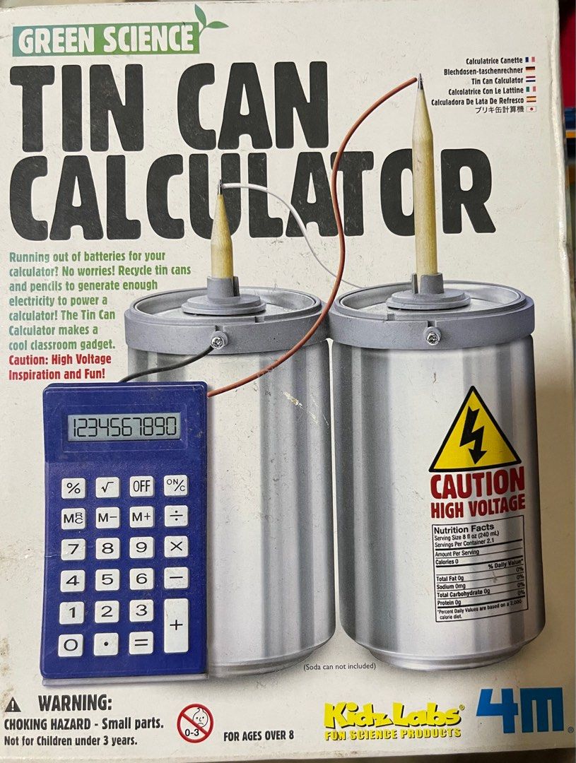 Tin Can Calculator, Hobbies & Toys, Toys & Games on Carousell