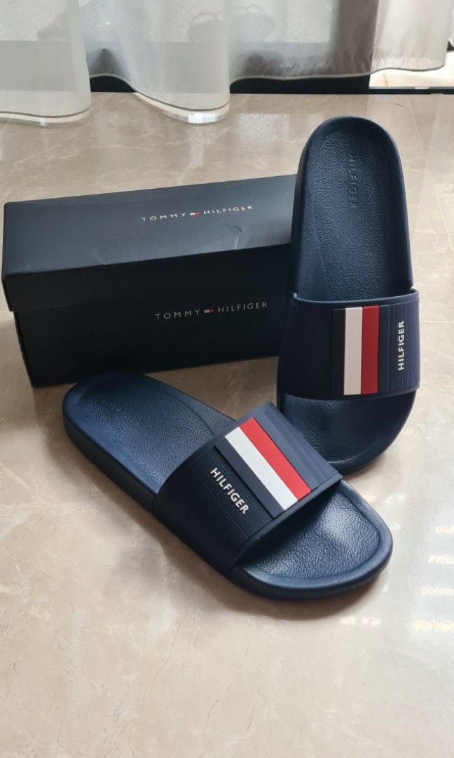 Tommy Hilfiger Slides, Men's Fashion, Footwear, Flipflops and Slides on ...