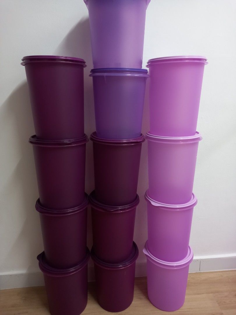 TUPPERWARE TALL CANISTER 10LITER (1), Furniture & Home Living ...