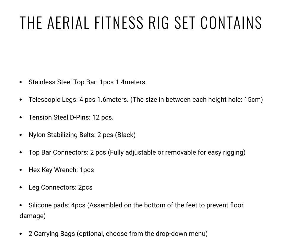 Uplift Active Height Adjustable Portable Aerial Rig, Sports Equipment ...