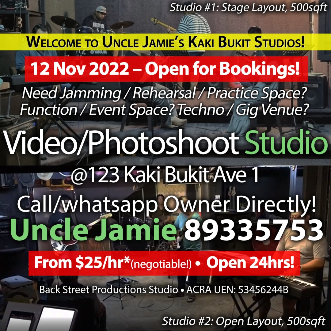 Videoshoot/Photoshoot Studio @Kaki Bukit, From $25/hr*(neg). 24hrs ...