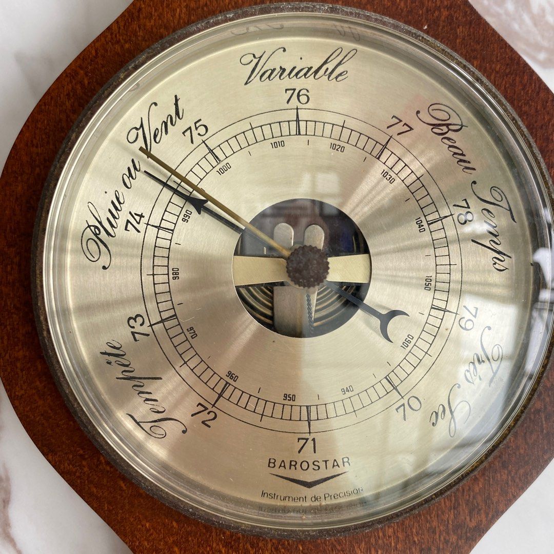 Vintage wood thermometer barometer hydrometer, Hobbies & Toys ...
