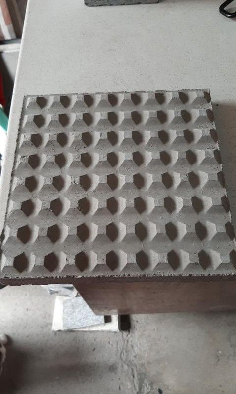 WAFFLE GRAY 8X8 INCHES CONCRETE FLOOR TILES, Commercial & Industrial ...