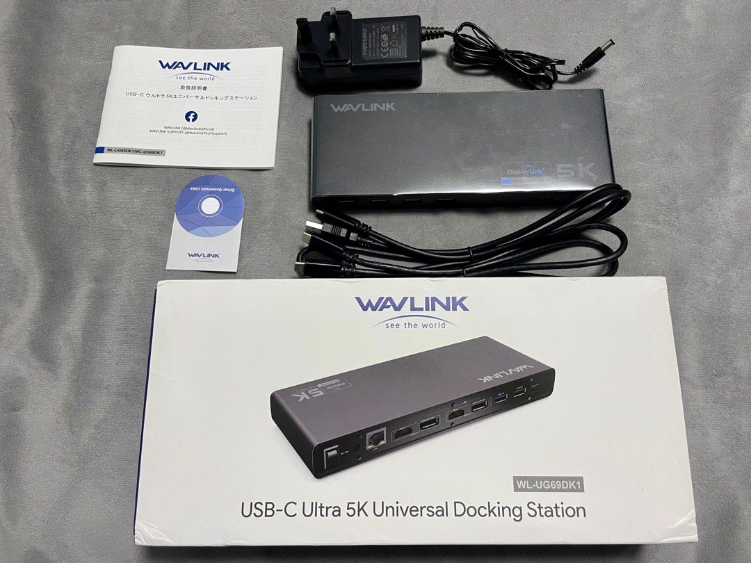 Wavlink Universal Docking DisplayLink USB Hub 5K dual 4K HDMI Display ...