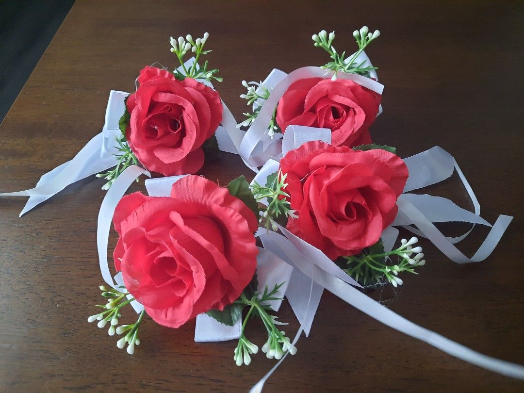 Wedding Car Decorations Door Handle Ribbon flower, Hobbies & Toys ...