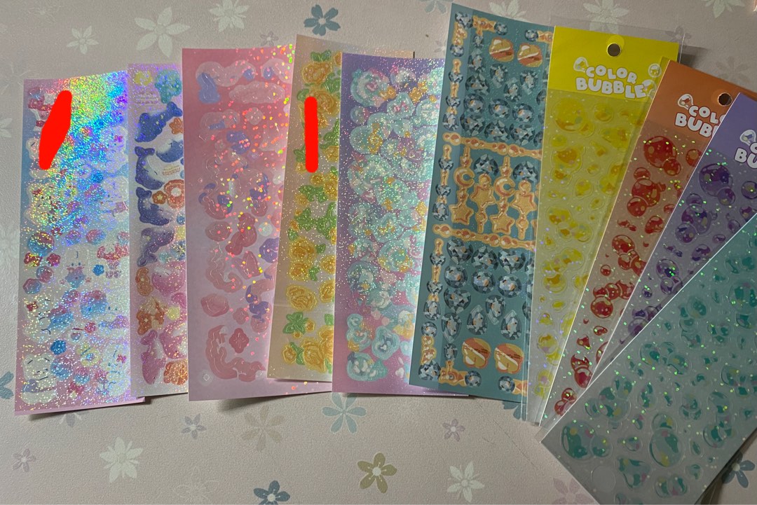 (WTS) toploader stickers, Hobbies & Toys, Stationery & Craft, Other ...