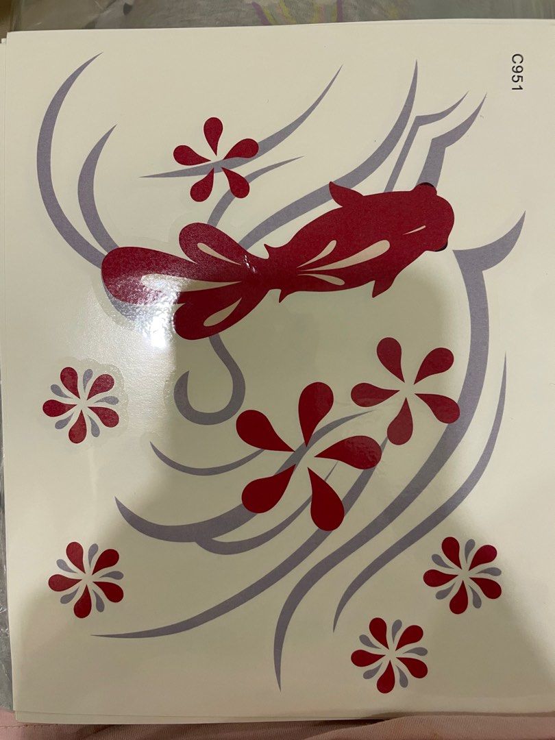 Yoimiya tattoos for cosplay, Hobbies & Toys, Memorabilia & Collectibles ...