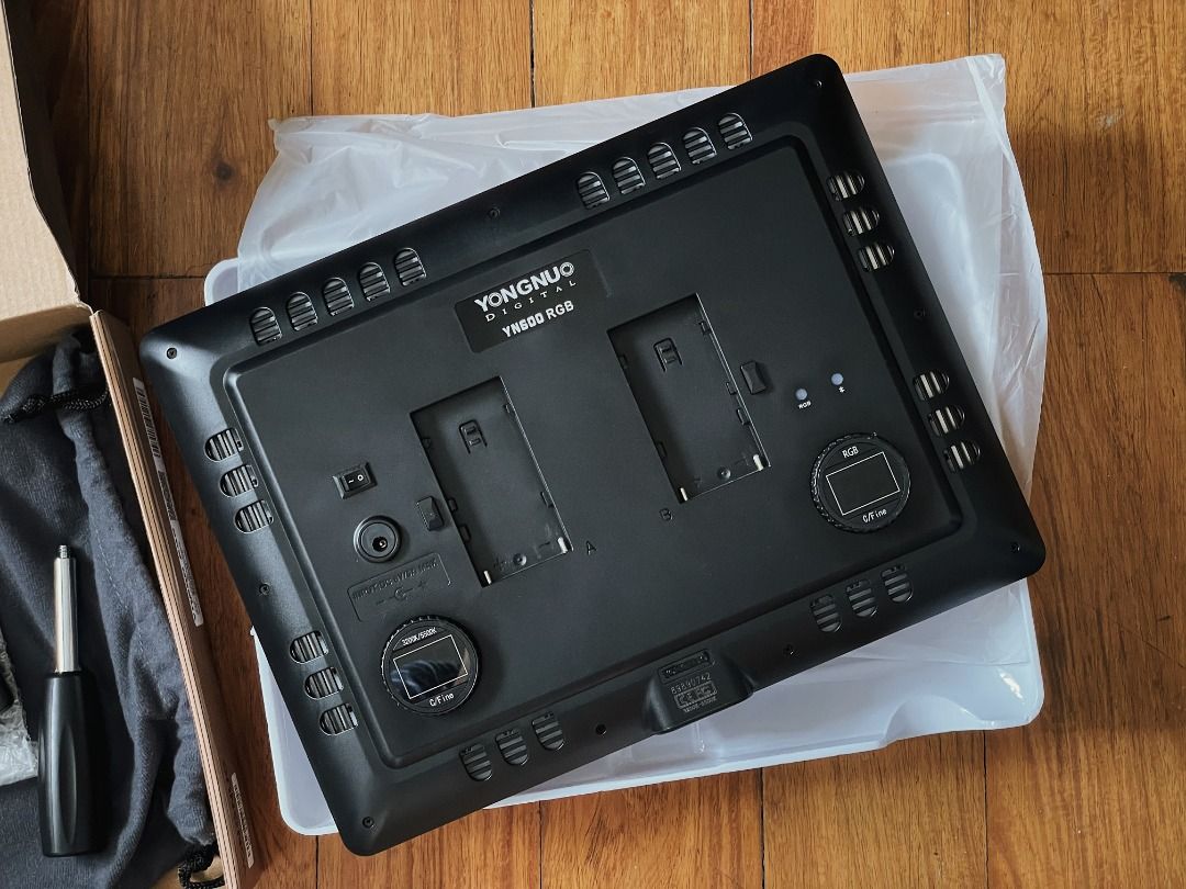 Yongnuo YN600 RGB LED Lights with Power Supply Adaptor and Battery Set ...