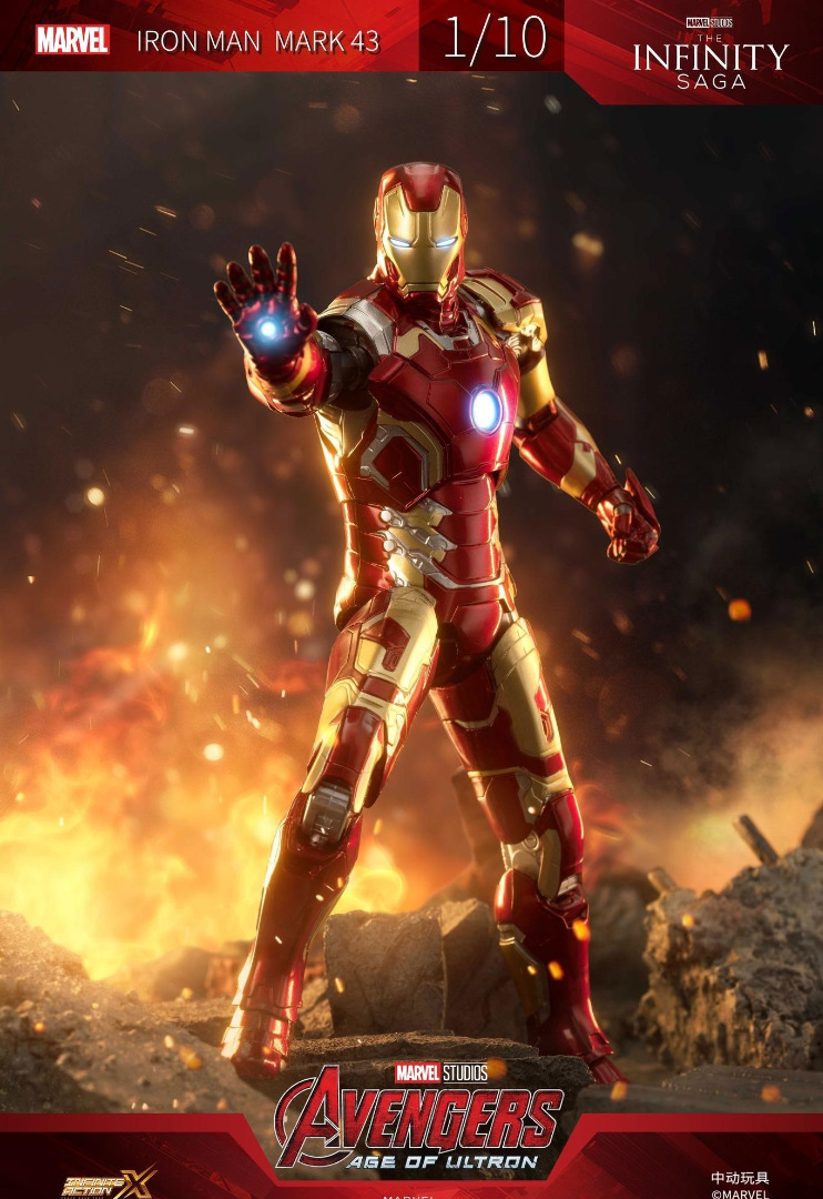 ZD Toys - Iron Man Mark 43 LED Version Action Figure (The Infinity Saga ...