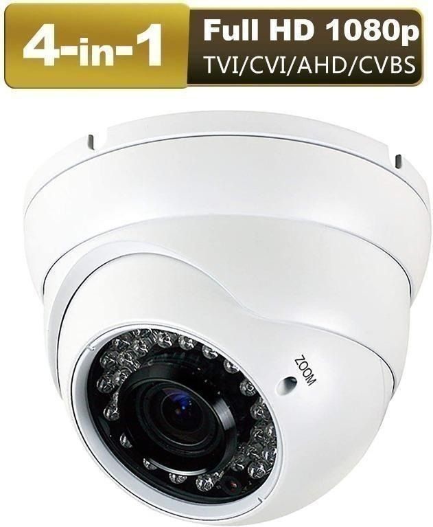1080P Hybrid 4-in-1 CCTV HD Security Dome Camera,(TVI/AHD/CVI/CVBS) 2.8 ...