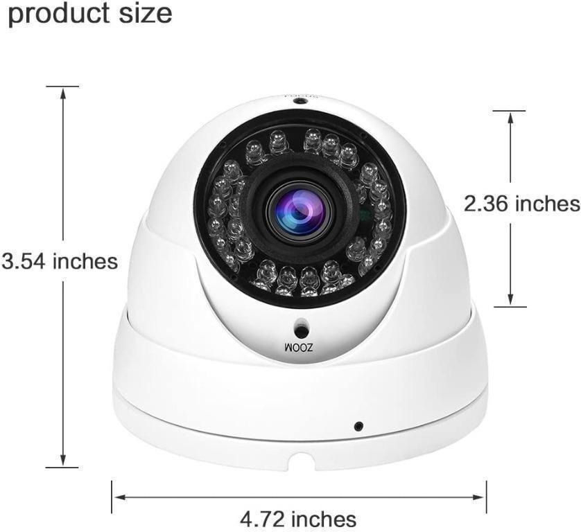 1080P Hybrid 4-in-1 CCTV HD Security Dome Camera,(TVI/AHD/CVI/CVBS) 2.8 ...