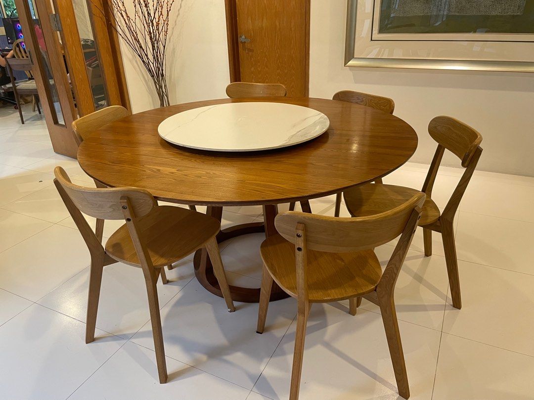 150cm Round Table with Turner, Furniture & Home Living, Furniture ...