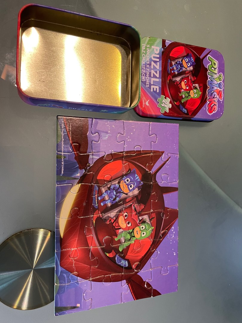 24 pc PJ mask puzzle with box, Hobbies & Toys, Toys & Games on Carousell