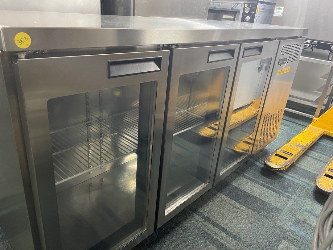 3 glass door bar counter chiller / display chiller / commercial ...