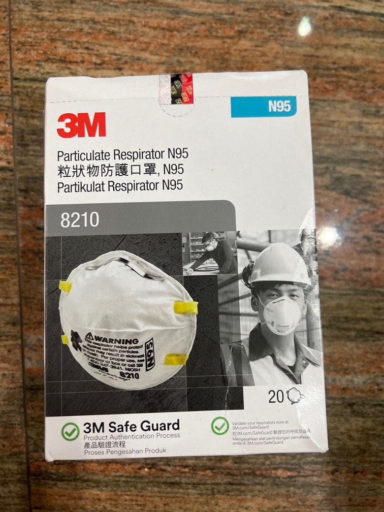 3M Particulate Respirator N95 Model 8210 masks, Health & Nutrition ...