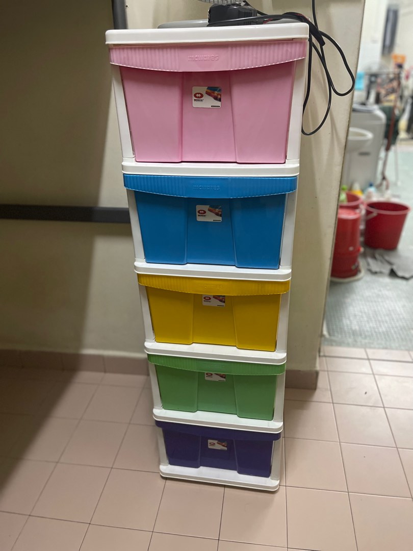 5 tier drawer cabinet, Furniture & Home Living, Furniture, Shelves ...