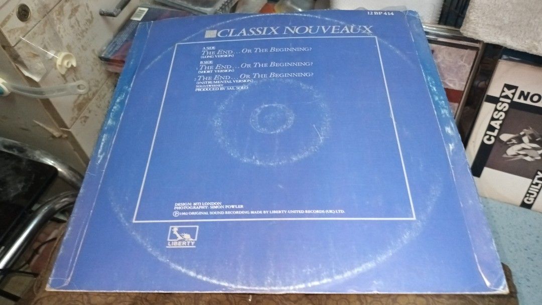 名曲名盤 uk版 Classix Nouveaux THE END OR THE BEGINNING 12" REMIX LP 舊版 黑膠 ...