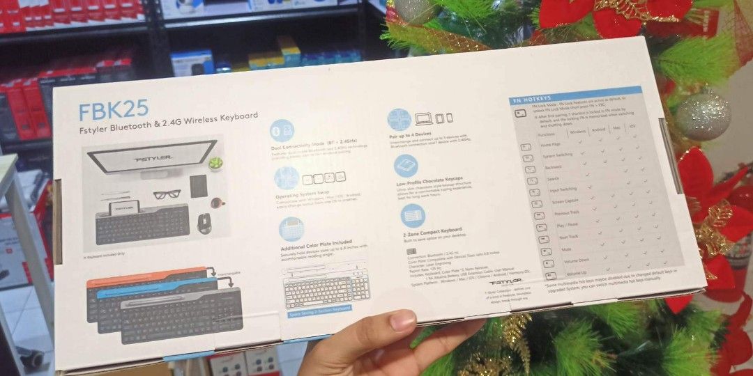 A4tech Fbk25 Fstyler Bluetooth And 2 4g Wireless Keyboard Black Computers And Tech Parts