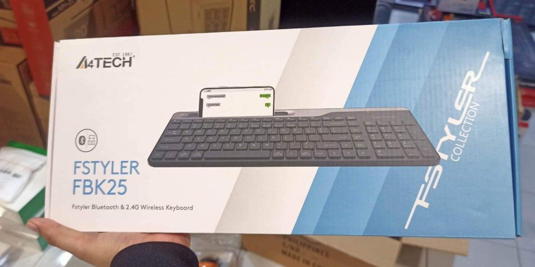 A4Tech FBK25 Fstyler Bluetooth & 2.4G Wireless Keyboard Black, Computers & Tech, Parts ...