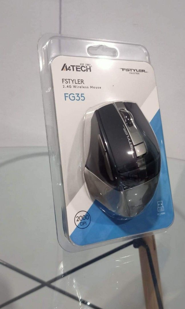 A4Tech Fstyler FG35 2.4G Wireless Mouse Grey, Computers & Tech, Parts ...