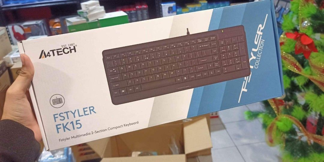 A4Tech Fstyler FK15 2-Section Compact Keyboard USB Grey, Computers ...