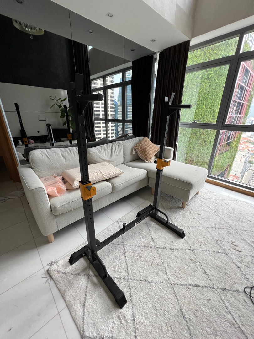 Adjustable Squat Rack Dipping Bar Weight Rack Gym Equipment 500kg ...