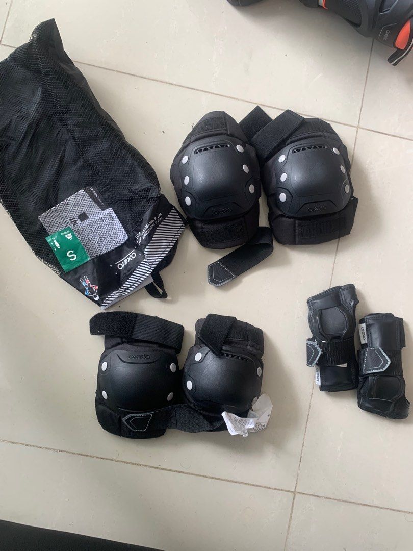 Adult Inline Skate Protection Kit Oxelo Fit 500 3-piece - Black, Babies ...