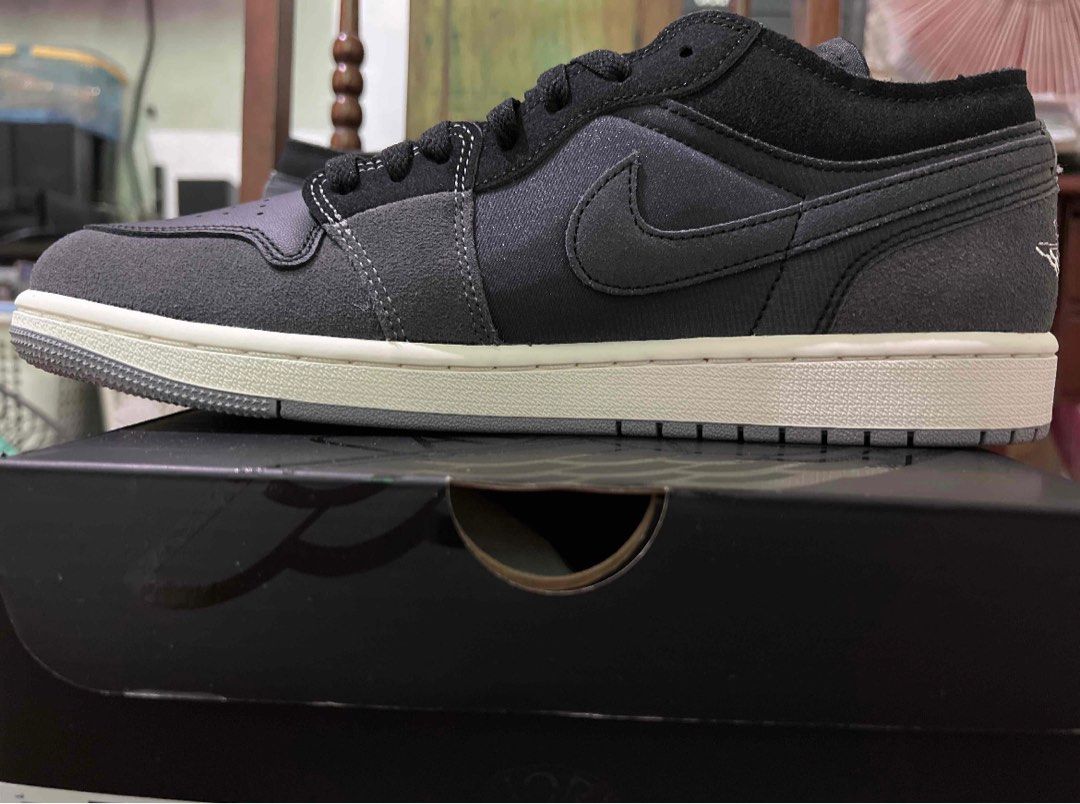 Air Jordan 1 Low SE Craft Inside Out Black, Men's Fashion, Footwear ...