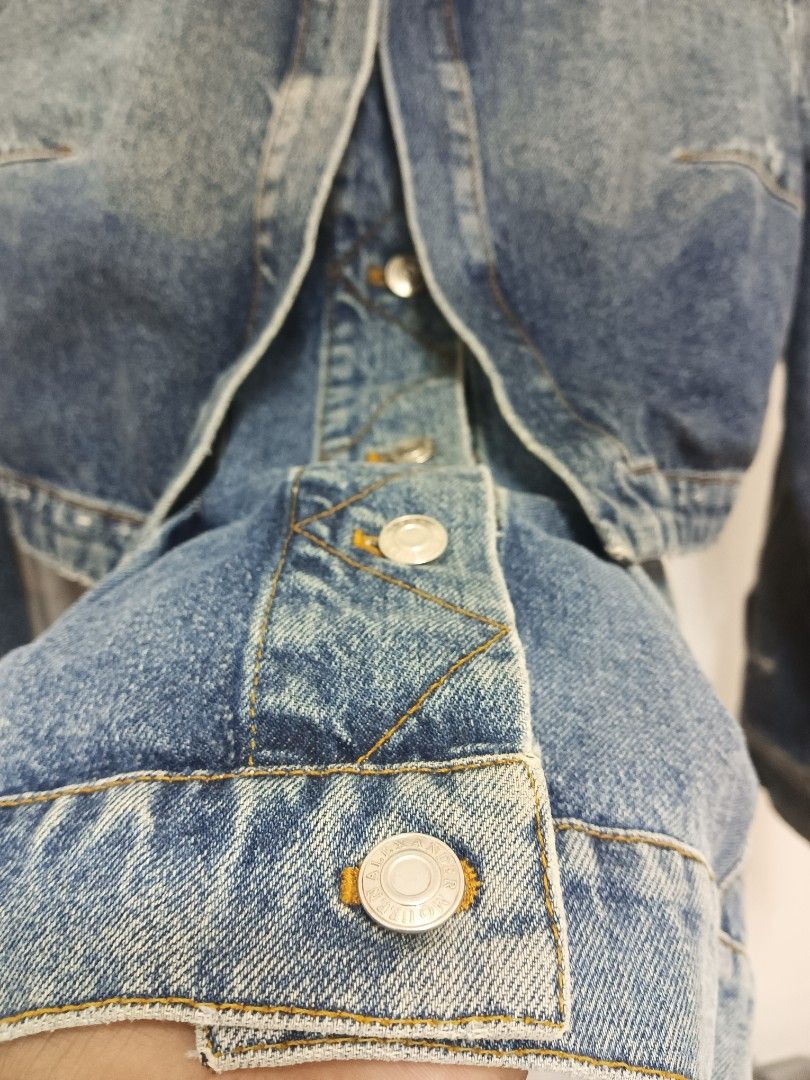 Alexander Mcqueen Double Layered Denim Jacket, Women's Fashion, Coats ...