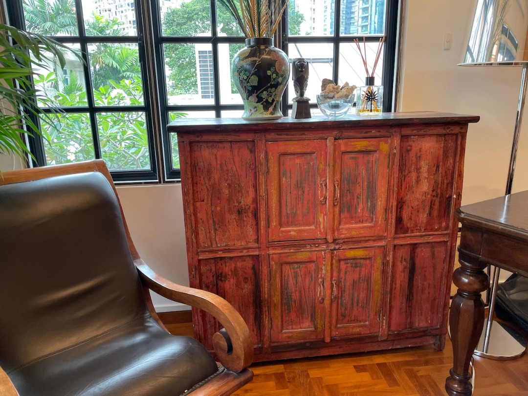 Antique Indian cabinet - rustic style, Furniture & Home Living ...
