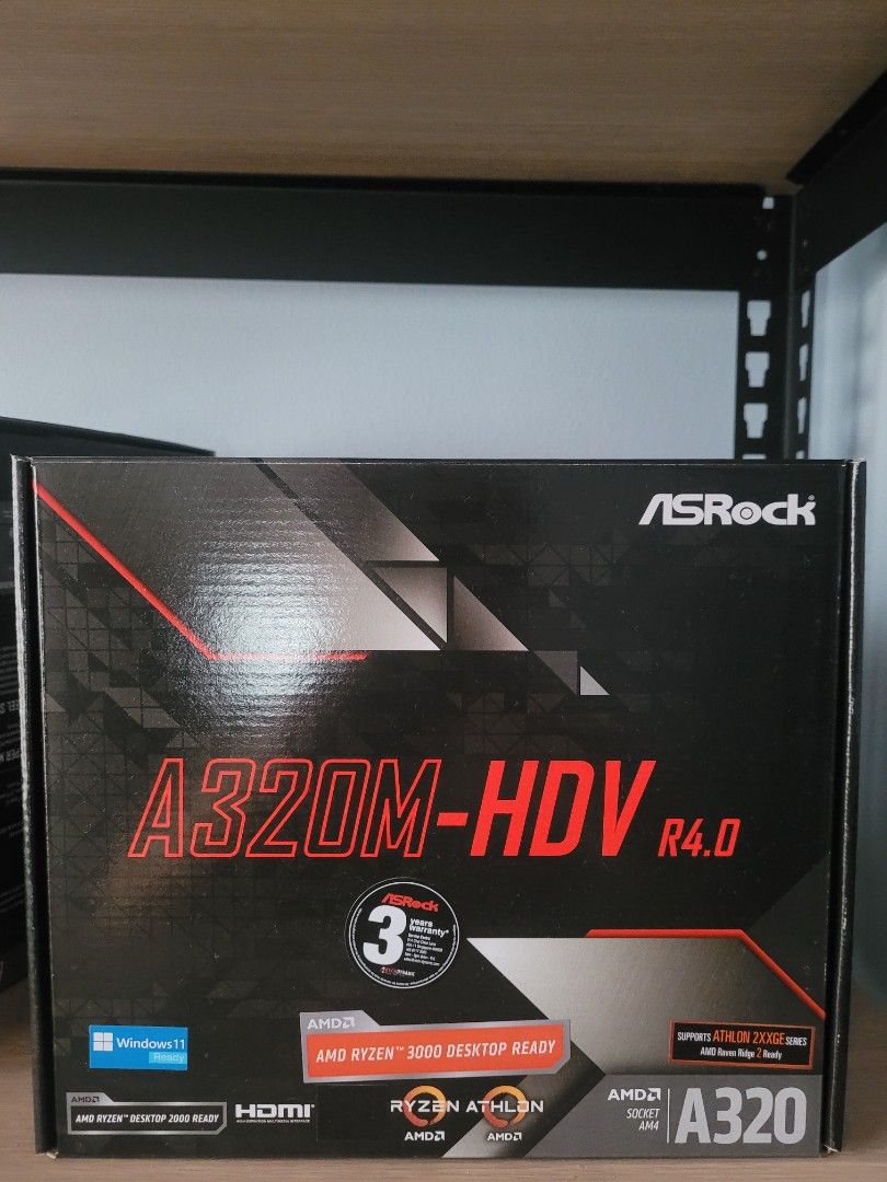 ASRock A320M-HDV R4.0 Motherboard - AM4, Computers & Tech, Parts ...