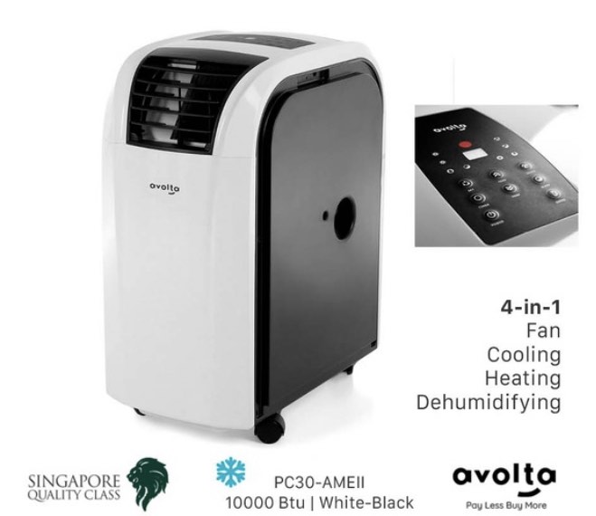 Avolta Portable AirCon PC30-AMEII (10K BTU), TV & Home Appliances, Air ...