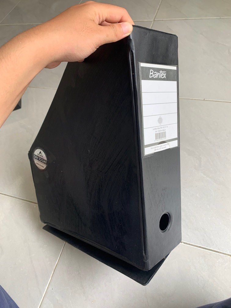 Bantex Jumbo File 4012 A4 100mm Black, Buku & Alat Tulis, Alat Tulis di ...
