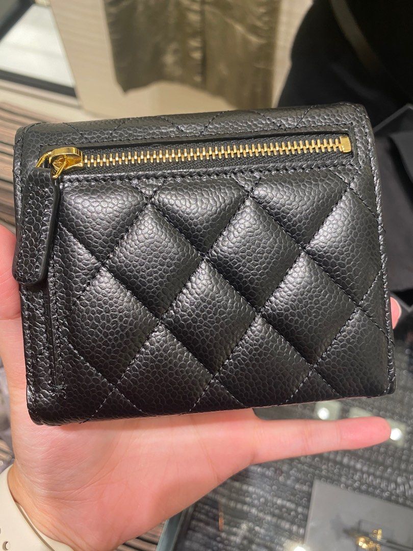 BNIB Chanel Classic Small Flap wallet w Gold hardware, Women's Fashion ...