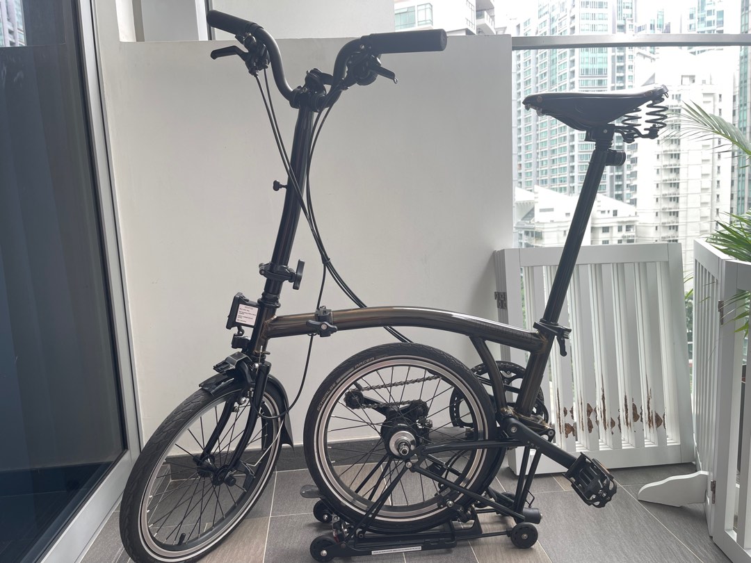 Brompton H6L Black Lacquer Black Edition Explore, Sports Equipment ...