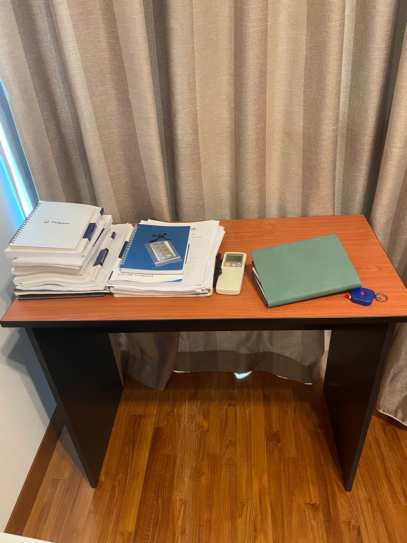 Brown Wooden Study/ Work Table, Furniture & Home Living, Furniture, Tables & Sets on Carousell