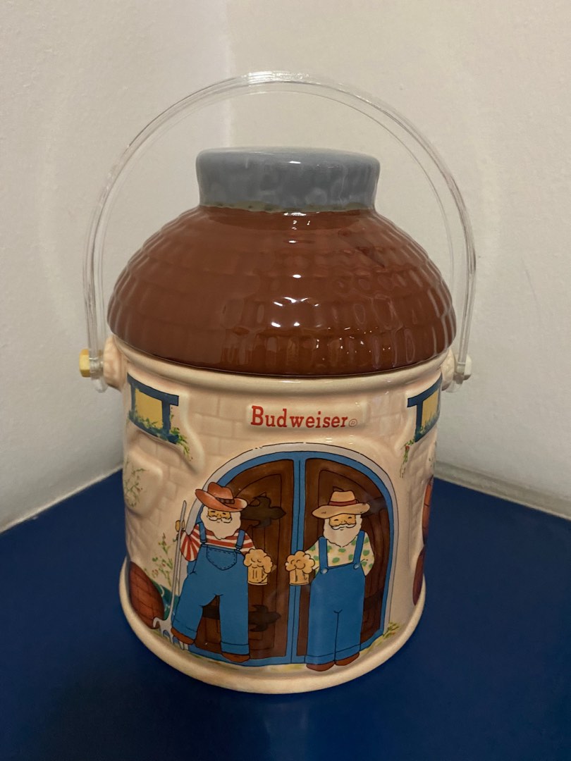 Budweiser Cookie Jar & Ice Bucket, Furniture & Home Living, Kitchenware ...