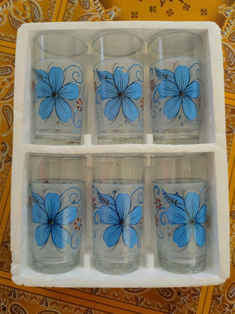Cawan Gelas Antik Vintage, Furniture & Home Living, Kitchenware ...