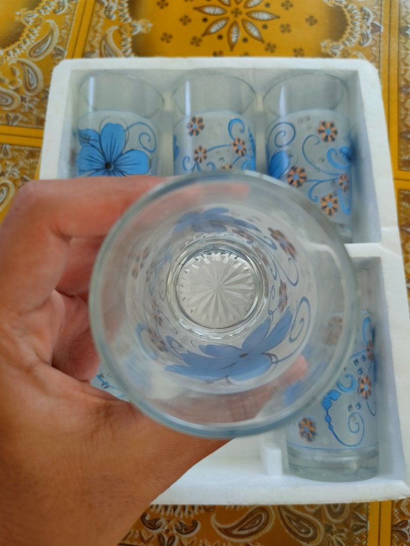 Cawan Gelas Antik Vintage, Furniture & Home Living, Kitchenware ...
