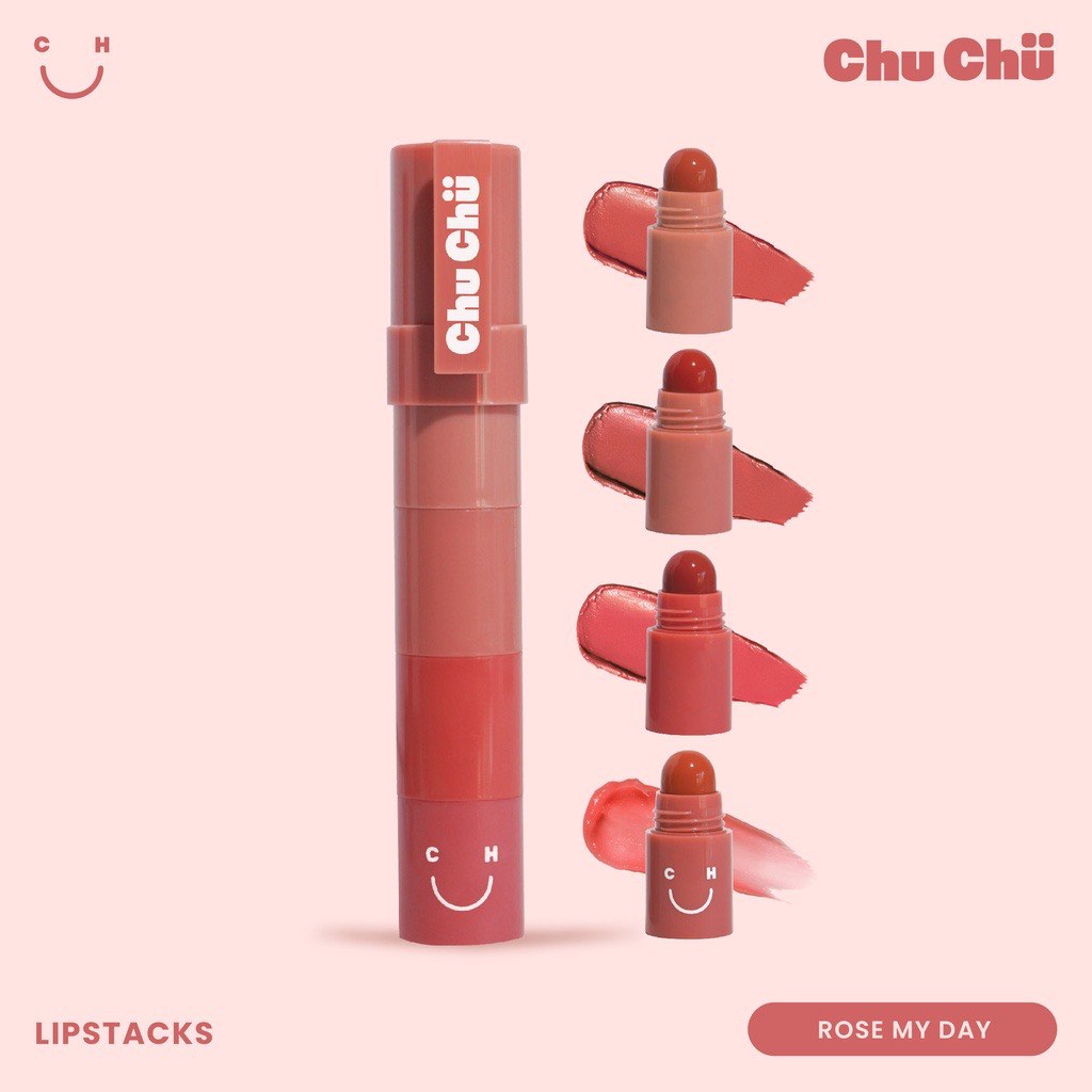 Chu Chu Beauty Lipstack In Rose My Day, Beauty & Personal Care, Face ...