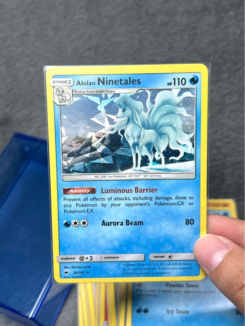Clearance Pokémon tcg cards burning shadows alolan nine tails card set, Hobbies & Toys, Toys ...
