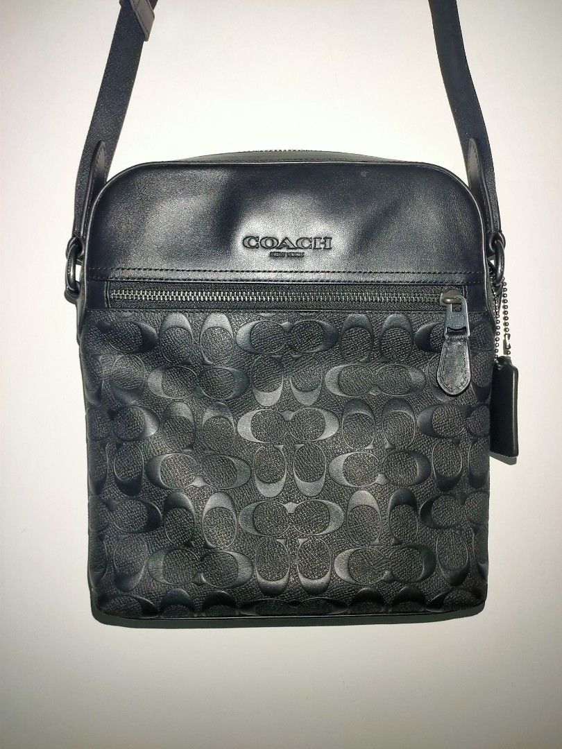 Coach men's calf leather shoulder bag, Men's Fashion, Bags, Sling Bags ...