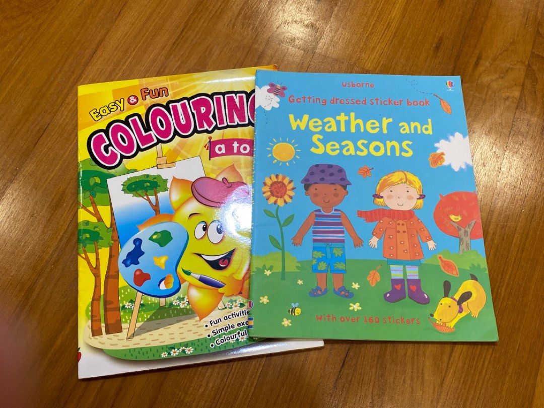 Colouring and sticker book, Hobbies & Toys, Books & Magazines, Children ...