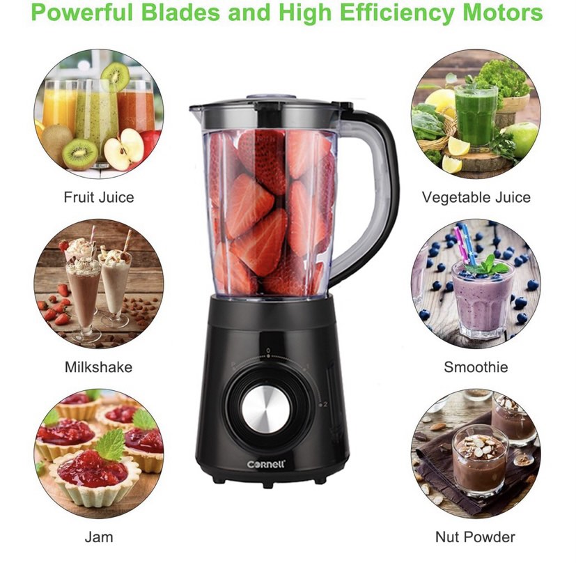 Cornell 1.5L Jug Blender with Grinder High Speed Mixer in 500 Watt ...