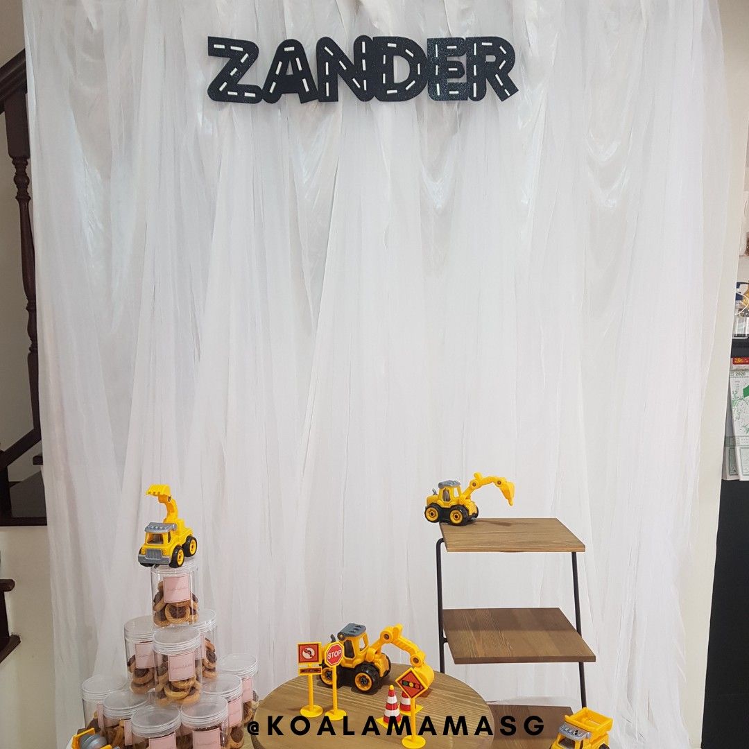 Customise name and words banner backdrop, Hobbies & Toys, Stationery ...