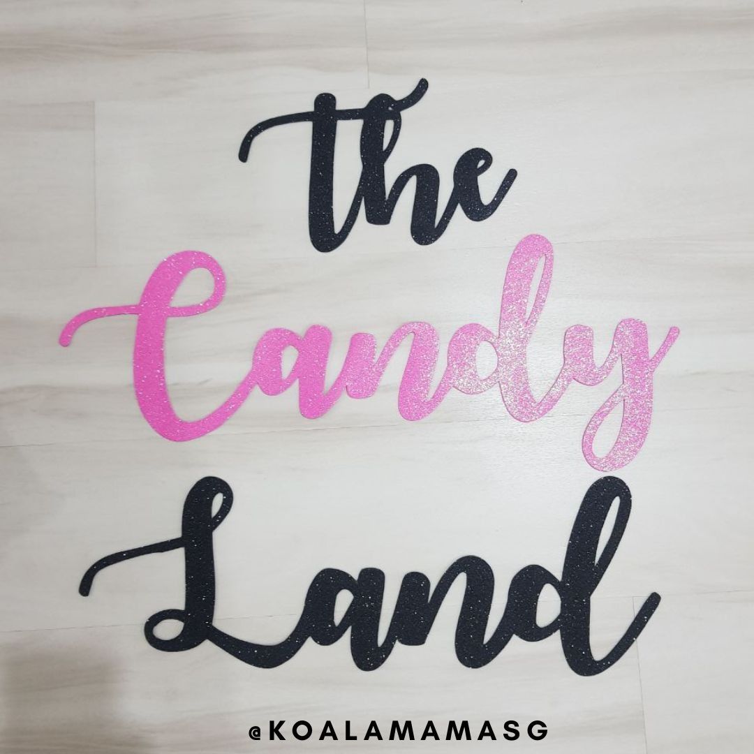 Customise name and words banner backdrop, Hobbies & Toys, Stationery ...