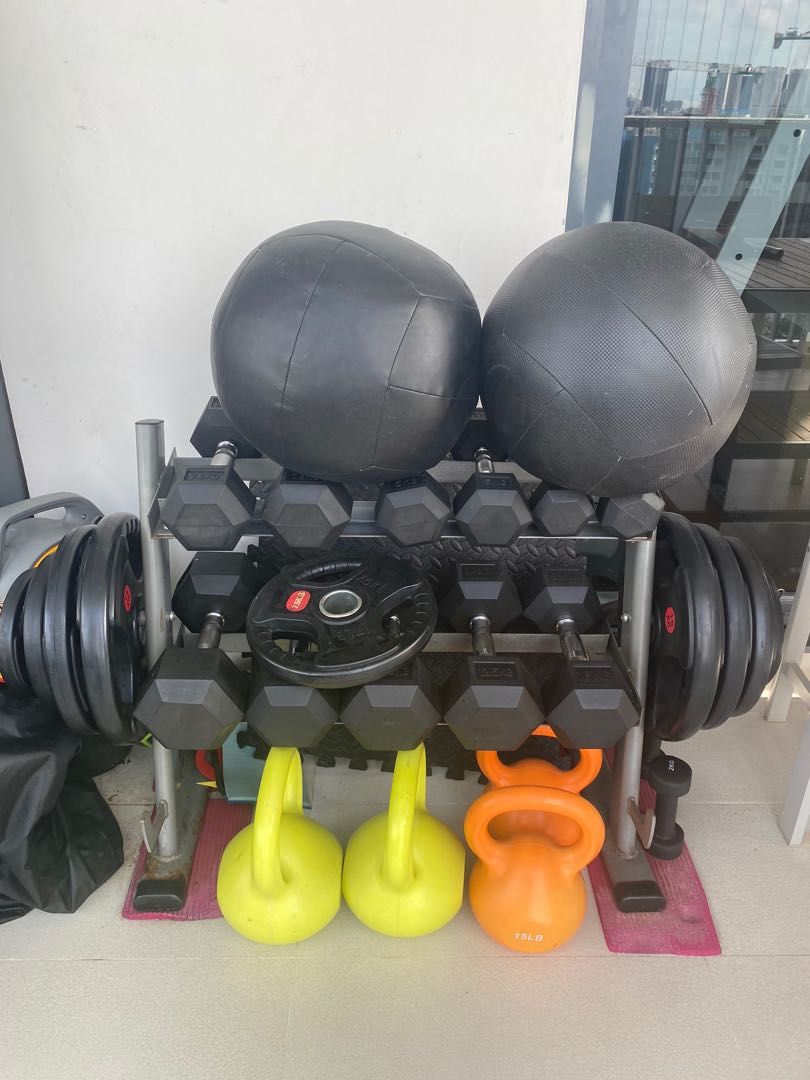 Dumbbell Set, Sports Equipment, Exercise & Fitness, Weights & Dumbbells ...