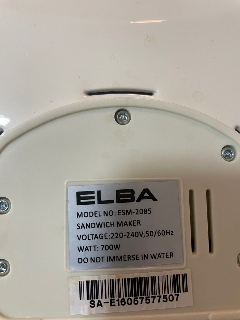 Elba Sandwich Maker, TV & Home Appliances, Kitchen Appliances, Ovens & Toasters on Carousell